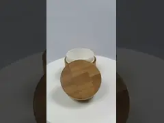 China 50g Skincare Bamboo Cream Jar Cosmetic Packaging / Bamboo Makeup Jar Customized Logo for sale