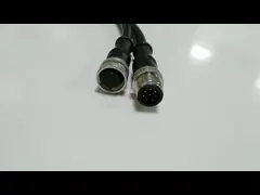 China Bett M12 4pin right angle electric power connector IP67 waterproof panel cable connector for sale