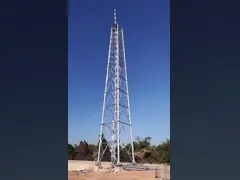 3 Legs Steel Tubular Lattice Communication Antenna Tower Installation