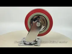 PP core red pvc heavy duty casters show