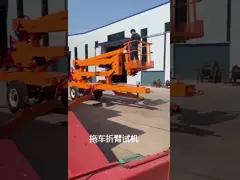 Industrial Ladder Trailing Scissor Lift Equipment With Emergency Stop