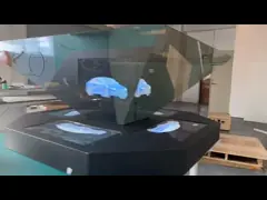 360 degree inverted triangle 3D Holographic showcase