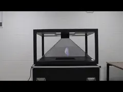 Full HD 19 Inch 360 degree Holographic Display 3d holographic display pyramid box with 4 Sides View