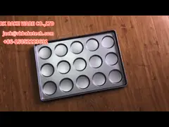 RK BAKEWARE 15 Cavity Hamburger Bun/ Cookie Pan-17 3/4