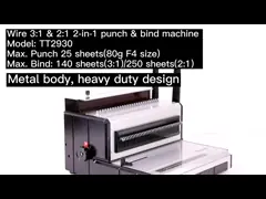Manual Book Binding Punching Machine Double Loop Multifunction
