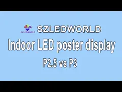 schermo LED-Poster, effetto video P2.5 vs P3, sai quale è migliore
