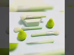 Plastic Handle Makeup Brush Set With Cosmetic Bag