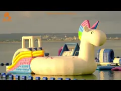 Giant Inflatable Water Unicorn Floating PVC Tarpaulin Fabric