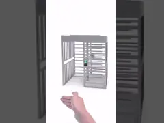 China Single Lane Full Height Turnstile Gate Fingerprint Card Access Control for sale