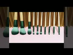 Pro Makeup Brush With Nylon Hair And Wooden Handle