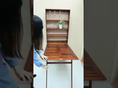 Folding Multifunctional Wall Mounted Table Retro 3 - Layer Teak