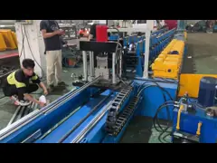 China 1-5/8" X 1-5/8" 12 Gauge Metal Framing Strut Slotted Channel Roll Forming Machine C Channel Making Machine for sale