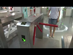 China 110V/220V Tripod Turnstile Barrier Gate Automatic Double Direction For Access Control for sale