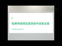 Determinação dos teor de alogenos em associação com um aparelho de combustão com bomba de oxigénio