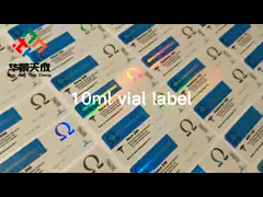 China Laboratory Label Maker Glass Vial Labels For Testerone Propionate 10ml Bottle Labels for sale