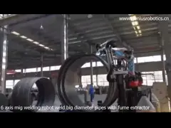 6 axis welding robot mig welding manipulator weld big diameter pipes draught fan