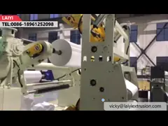 PE Resin Single Sided Paper Laminating Machine Full Computer PLC Control