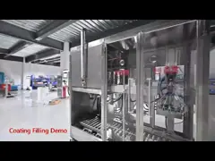 Production Workshop Display Of Paint Filling Machine