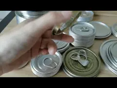 China 206 Full Open Aluminum EOE 0.245mm Easy Open Can Lids for sale