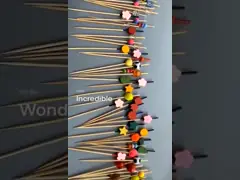 Knotted Bamboo Fruit Skewers Disposable Anti Corrosive