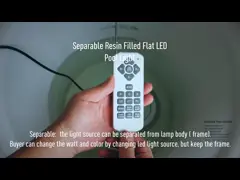 Separable Resin Filled RGB Pool Light Flat Surface Mounted 42W AC12V in Stainless Steel