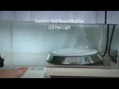 Stainless Steel Resin Filled Flat Swimming Pool Light RGB Colorful 18W 24W 30W 35W 42W AC12V
