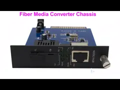 2U Rack Mount Media Converter Chassis Dual Power Supply