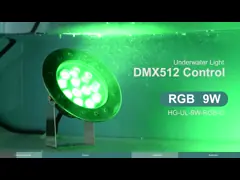 RGB Color Wire Control Underwater Led Lights , Underwater Swimming Pool Lights 9W 24V