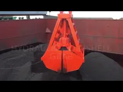 5 CBM 2ロープのバルク貨物油圧クラムシェルのグラブ