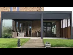 Aluminum pergola with sunshade curtains