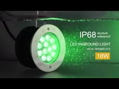 FCC 600LM IP68 DMX512 Color Changing LED Spotlights 18W DC24V SS316L