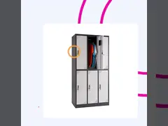 Metal 6 Door Employee Lockers for Office Gym Staff