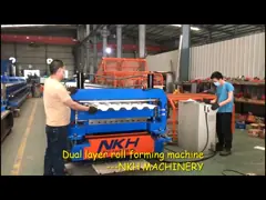 China Thickness 1.0mm G550 G350 Double Layer Roof Panel Roll Former for sale