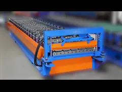 Metal Roof Panel Roll Forming Machine , Roof Panel Making Machine 12-15m/min