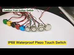 Latching Type Capacitive Touch 22mm Piezoelectric Button Switch