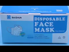 Light Blue 3 Ply Face Mask Cotton Earloop Type