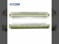 2.54mm 2 connettore ad angolo retto dell'euro del PWB 2*32P 64 Pin Male 41612 di file