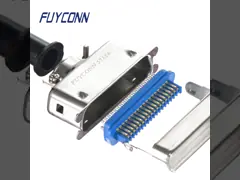 China 70500 Connector Centronic Solder Pin Connector 50 Pin Male 90° Cable Outlet Connector W/ 70500 Matel Cover for sale