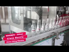 6000 BPH ((330 ml) 물로 유리 병을 채우기 위한 기계