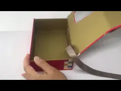 Custom Flag Folding Paper Box With Silk Handle Elegant Magnetic Paperboard Black Perfume Box