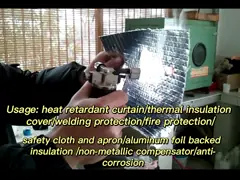 Foil Aluminized Fiberglass Fabric Flame Resistant Fabric Fiber Glass Safety Apron