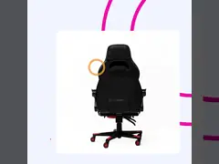 350mm Nylon Base Reclining Gaming Chair With Footrest 124cm