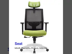 Black Frame Lifting Adjustable Headrest PP Fiber Back Frame Modern Office Chair