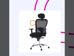 Black Frame ODM Ergonomic Office Chair Five Star Base 17kg