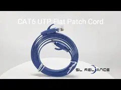 China Cat6 Bare Copper Flat Ethernet Cable , 50Ft UTP Lan Cable For Ethernet for sale