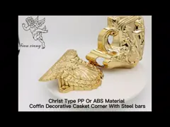 PP Plastic Casket Corner PP / ABS Material  Coffin Decoration