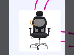 PU Pad High Back Executive Chair With Headrest 320mm Alu Base