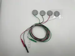 4 DISCS Ag AgCl Sensor EMG Electrodos de superficie desechables con alambre de 10 cm