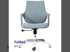 PP Fiber Swivel Office Chairs With Armrests 300mm Nylon Base B213 White Frame