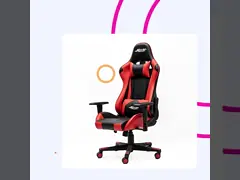 Revolving Smooth Glide Ergonomic Gaming Chair Lumbar Support 23kg